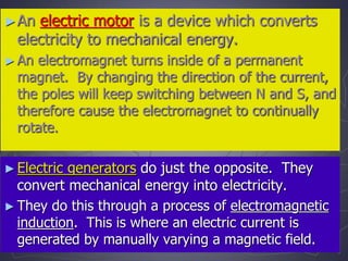 Electromagnetism, electricity, magnetism | PPTX