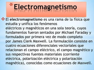 Electromagnetismo | PPTX