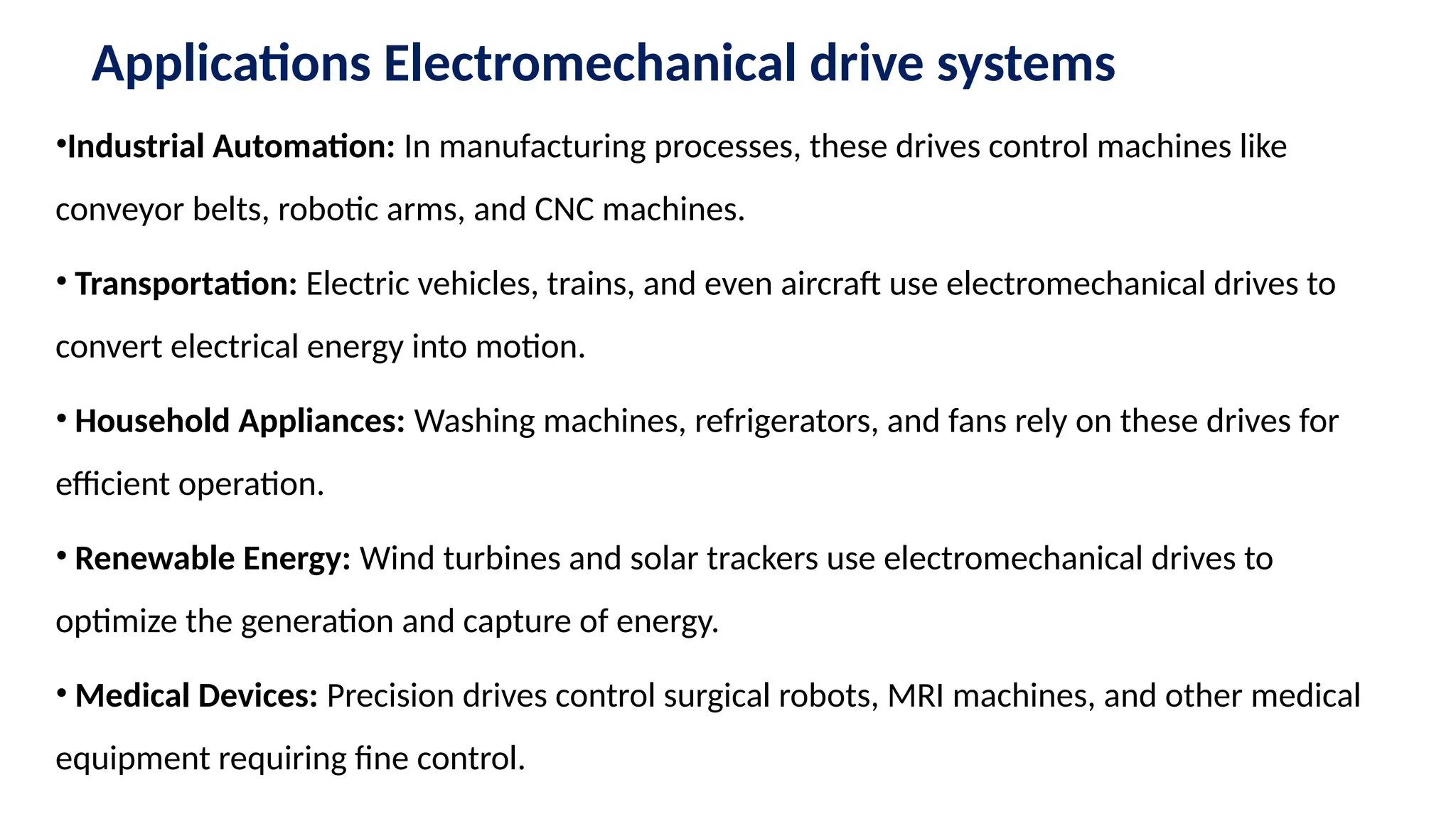 An introduction to electromechanical drive systems ppt | PPTX