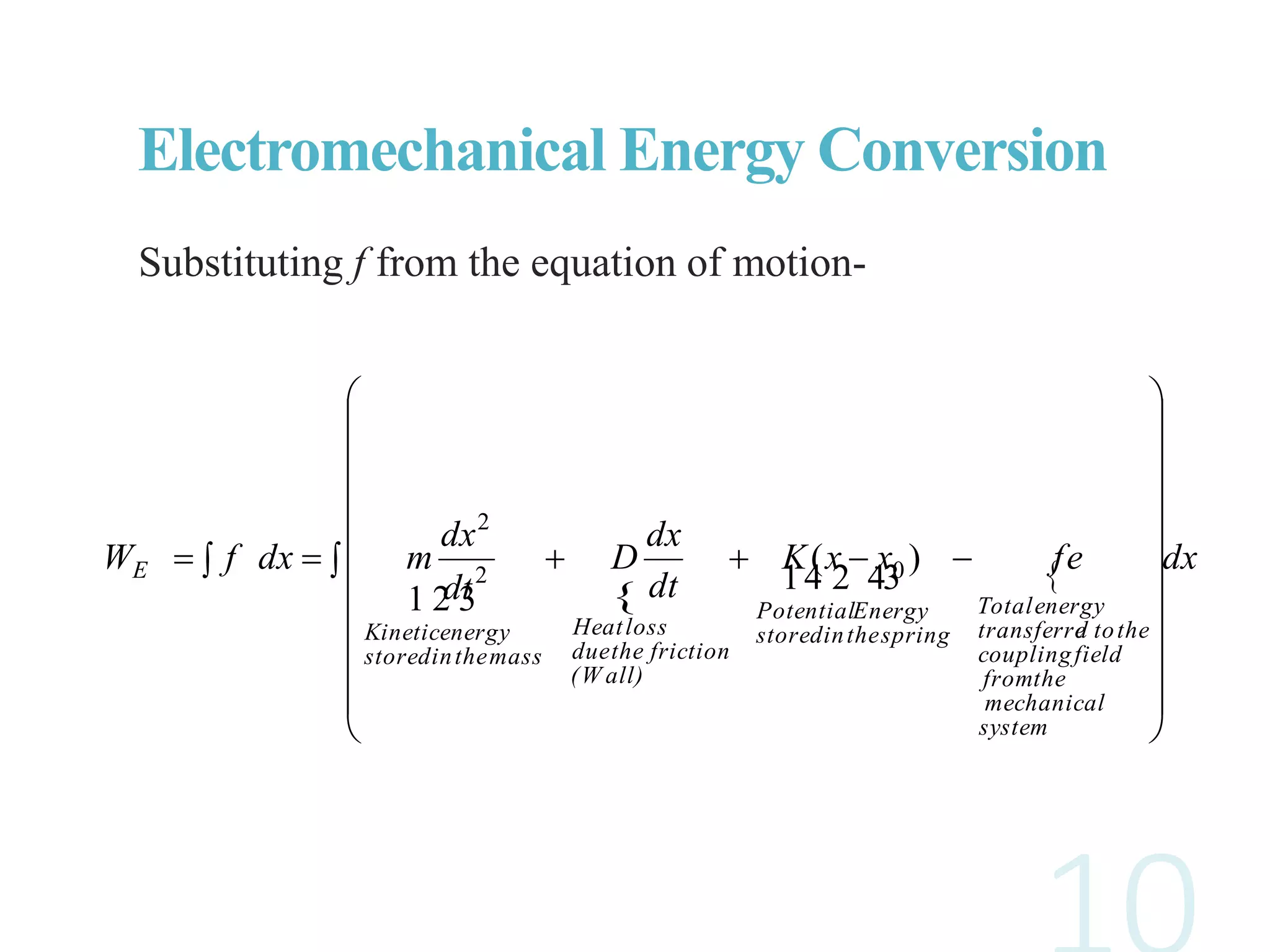 Electromechanical energy conversion | PPTX