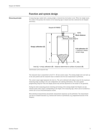 Electromechanical Level Measuring System-Silopilot M FMM50 | PDF