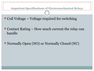 Electromechanical Relays | PPT