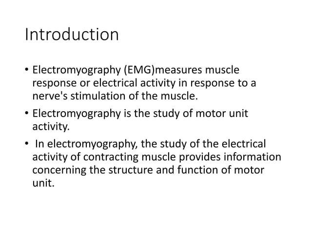 Electromyography | PPTX | Computer Peripherals | Computing