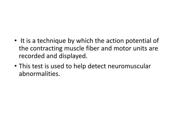 Electromyography | PPTX | Computer Peripherals | Computing