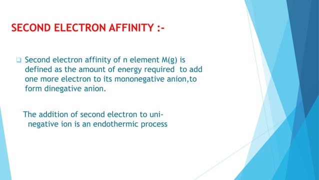 ELECTRON AFFINITY AND ITS TRENDS Chemistry.pptx | Chemistry | Science
