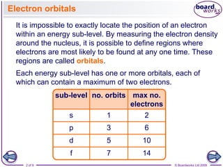 Electron arrangement part 4 orbitals and spin | PPT