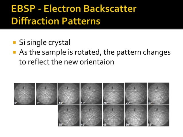 Electron backscatter diffraction (ebsd) | PPTX