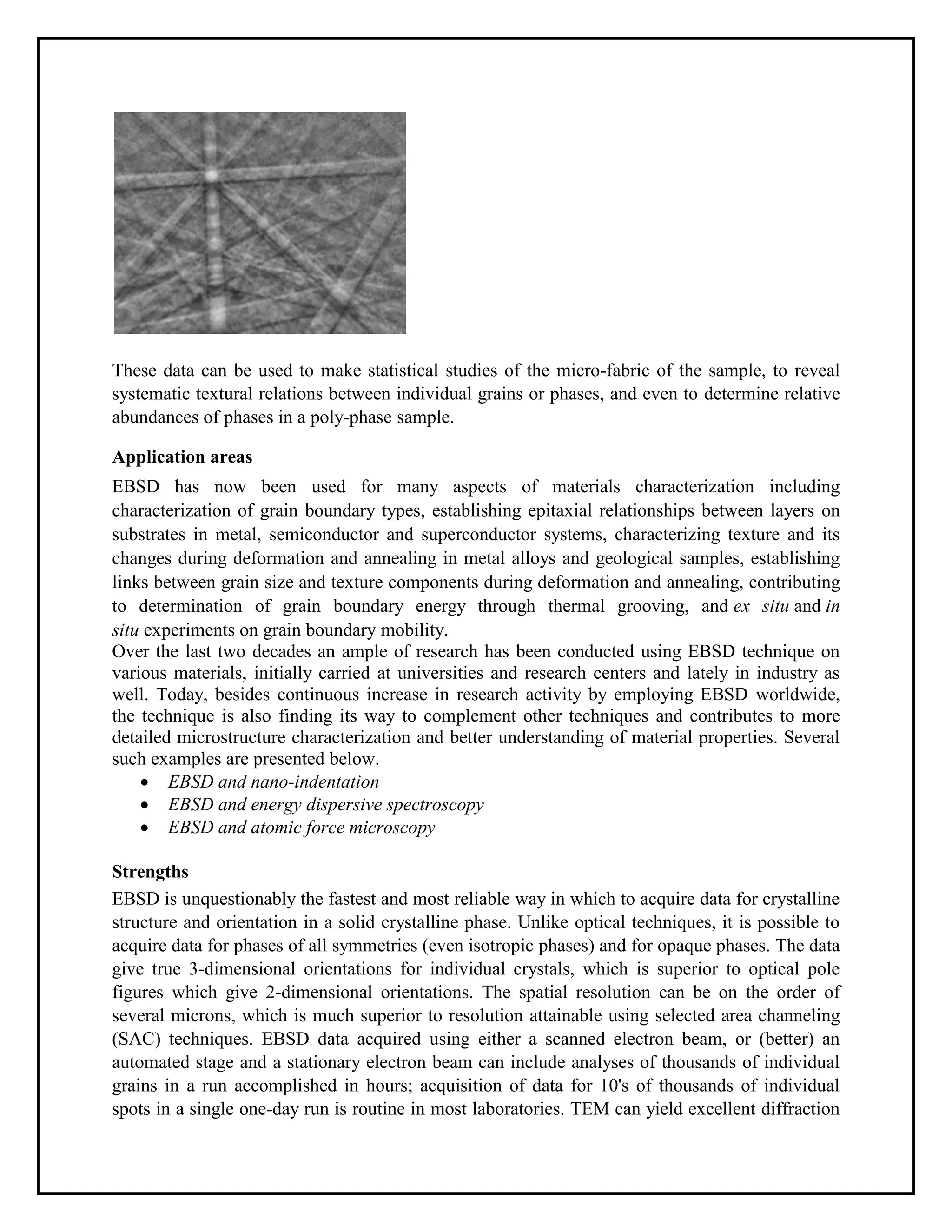 Electron backscatter diffraction in materials | PDF