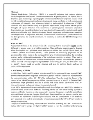 Electron backscatter diffraction in materials | PDF | Chemistry | Science