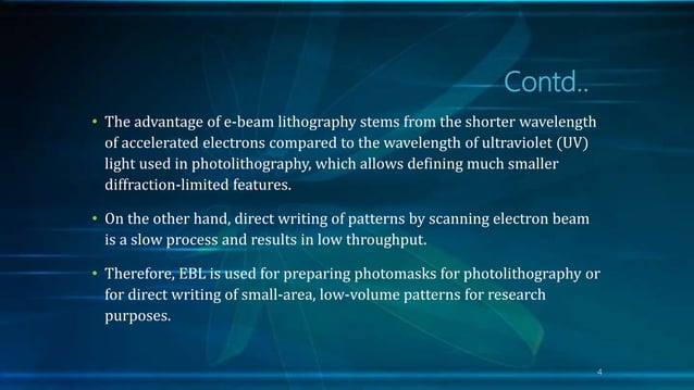 Electron beam lithography | PPTX
