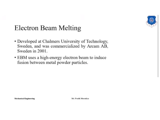Electron Beam Melting for structural engineering | PPTX