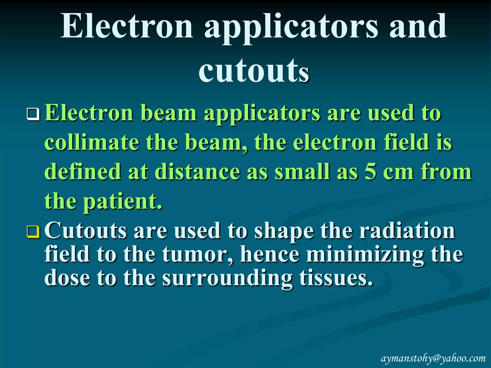 Dosimetric Evaluation of High Energy Electron Beams Applied in ...