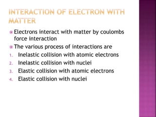 Electron beam radiotherapy | PPTX