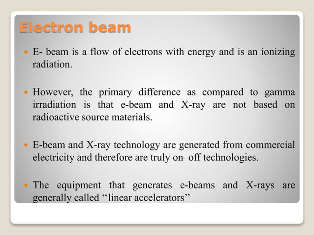 Electron beam technology | PPTX