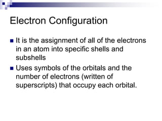 Electron configuration and quantum numbers | PPT
