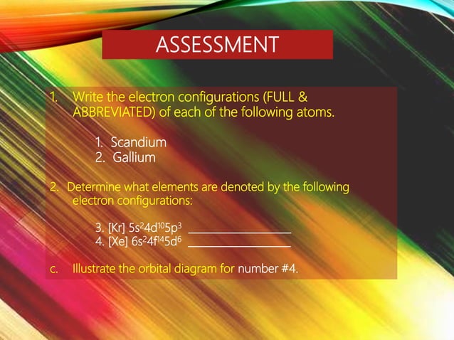 Electron Configuration | PPTX | Chemistry | Science