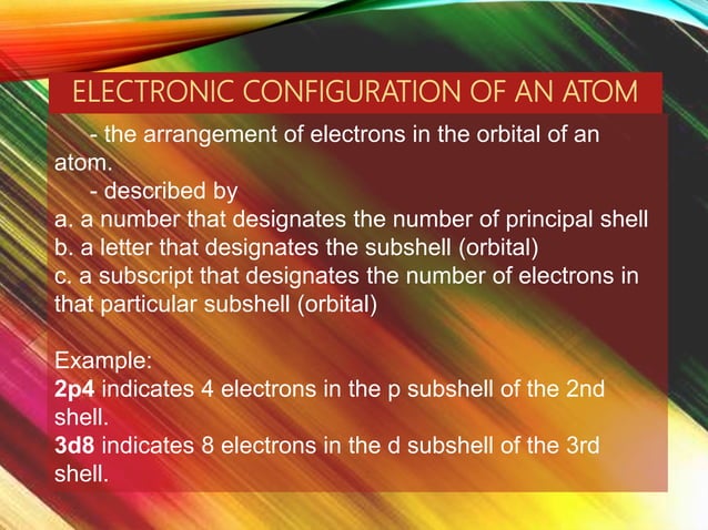 Electron Configuration | PPTX | Chemistry | Science