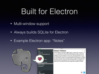 Electron, databases, and RxDB | PPT