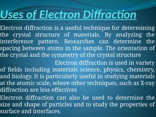 Electron diffraction and Wave Particle Duality .pptx