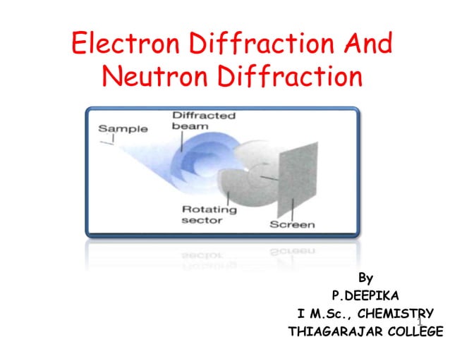 Electron diffraction and Neutron diffraction | PPTX | Physics | Science