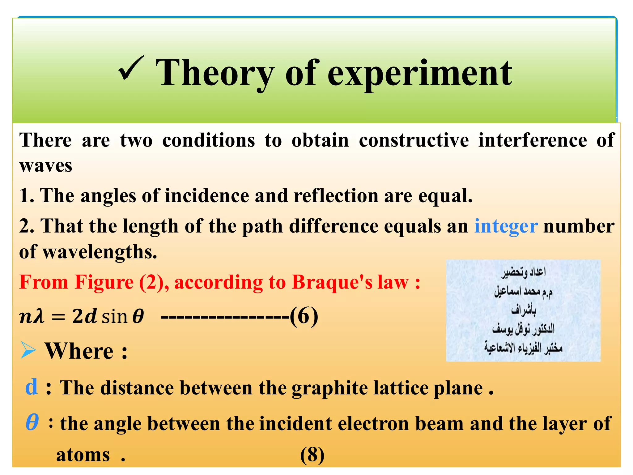 Electron diffraction experiment | PDF