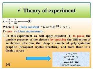 Electron diffraction experiment | PDF