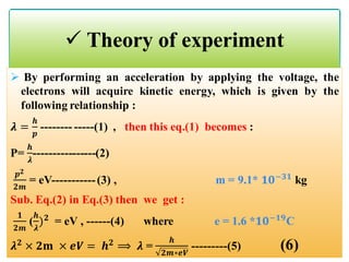 Electron diffraction experiment | PDF