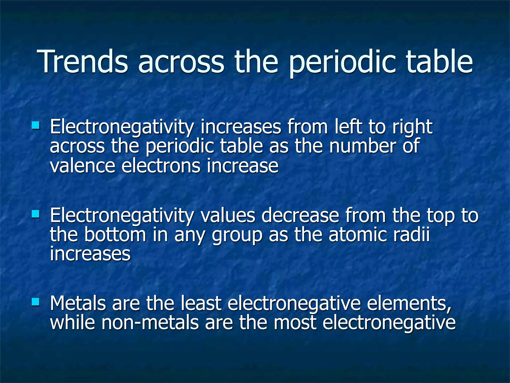Electronegativity | KEY