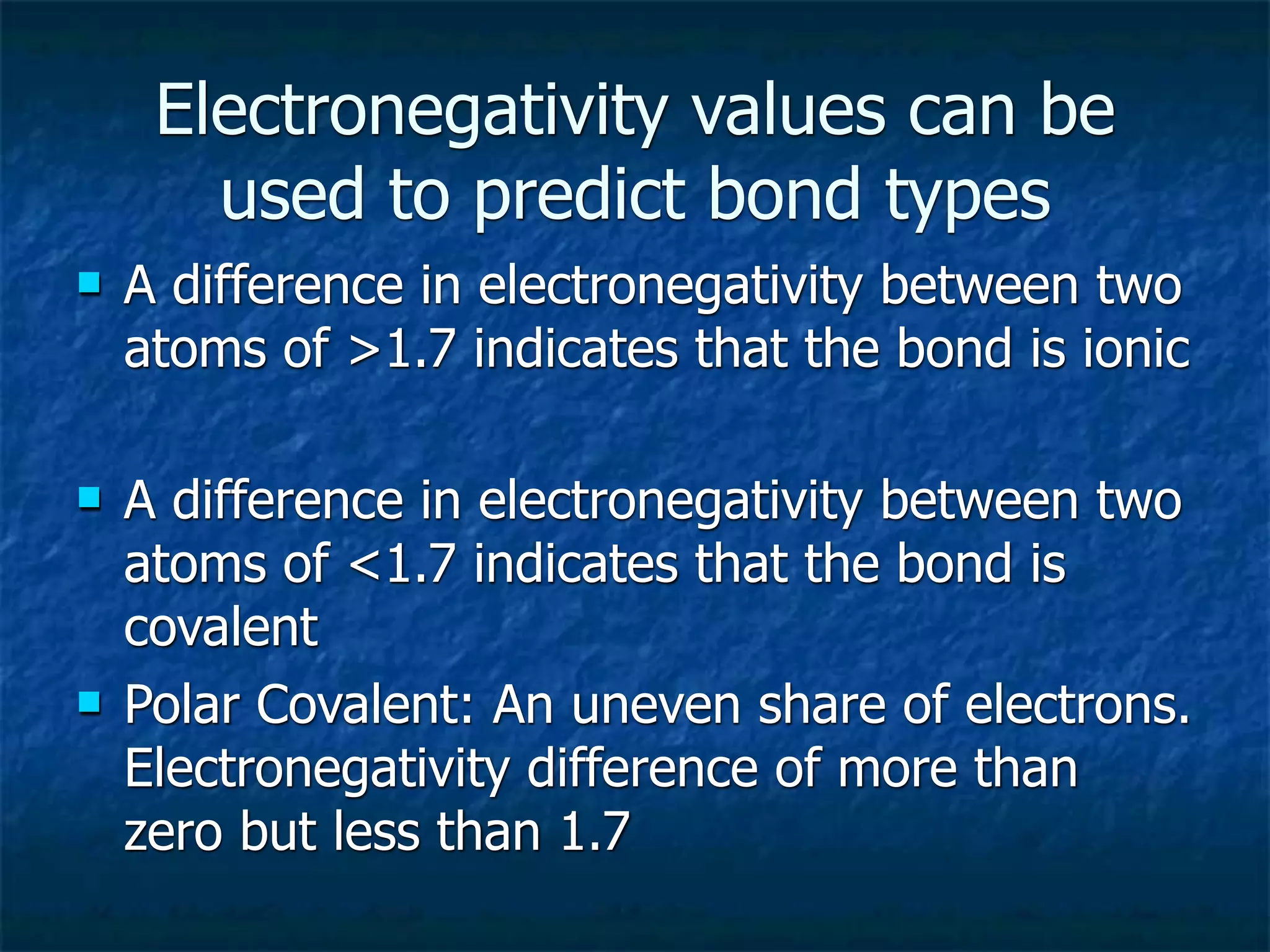 Electronegativity | KEY
