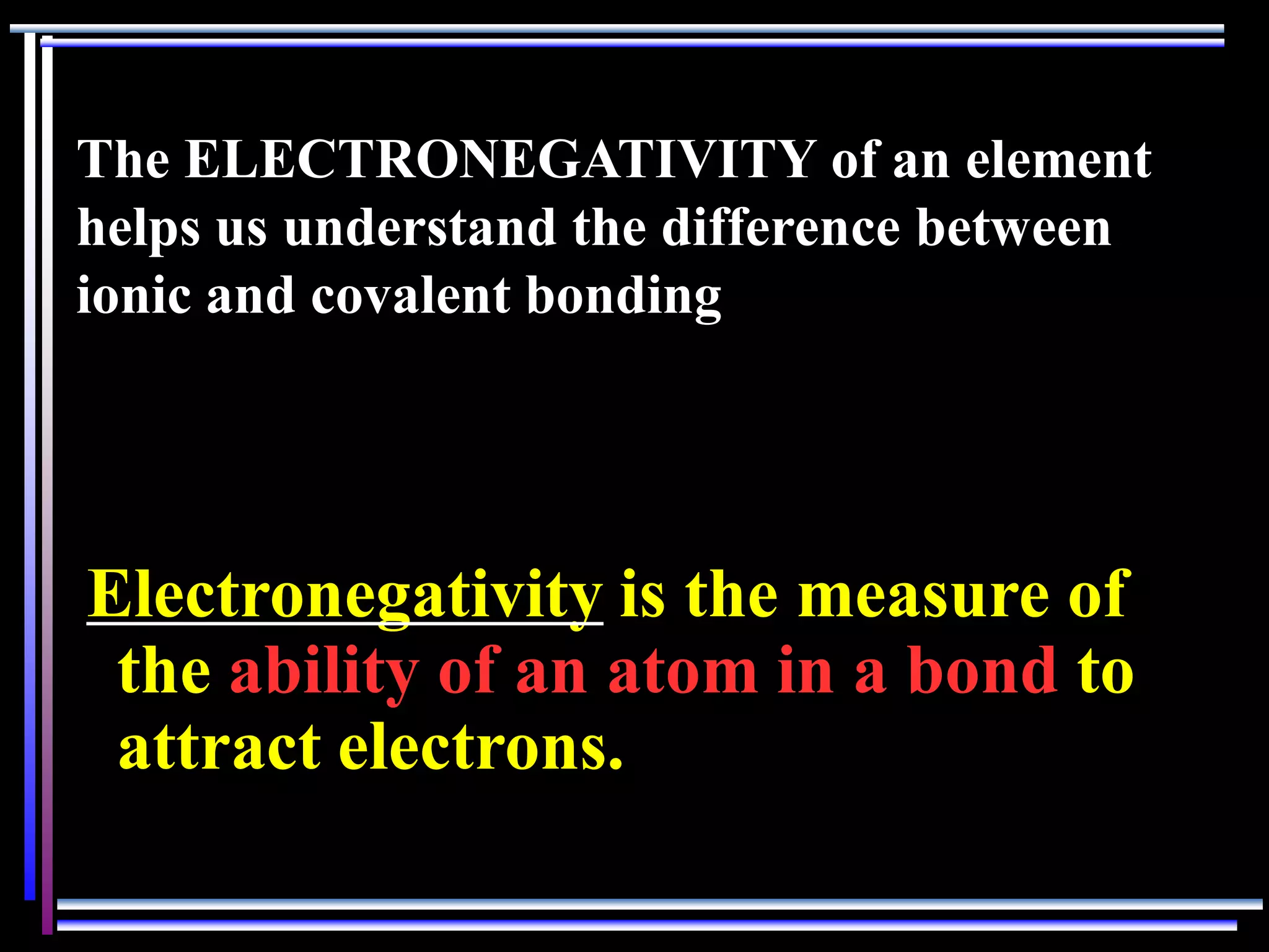 Electronegativity | PDF