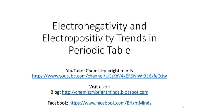 Electronegativity and electropositivity trends in periodic table | PPTX ...