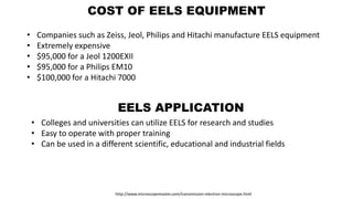Electron energy loss spectroscopy (eels) | PPTX