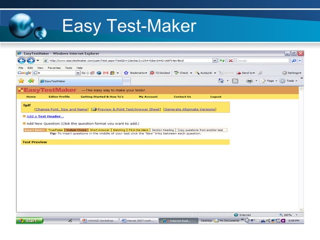 Electronic Assessment Tools | PPT | Educational Assessment | Education