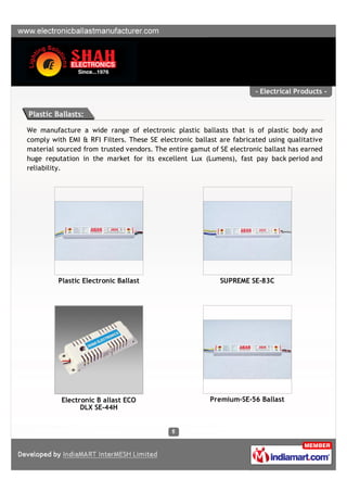Shah Electronics, Ahmedabad, Electrical Products | PDF