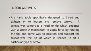 ELECTRONIC-BASIC-HAND-TOOLS.pptx Elxtech | PPTX