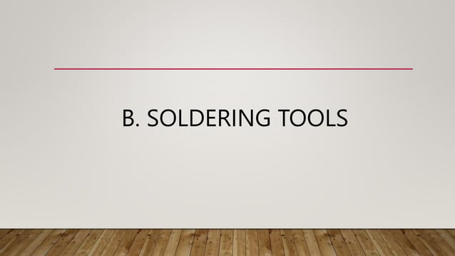 ELECTRONIC-BASIC-HAND-TOOLS.pptx Elxtech | PPTX | Jewelry Making | Arts and Crafts