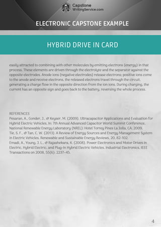 Electronic Capstone Project Sample | PDF | Green Vehicles | Auto Type