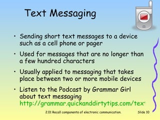 Electronic Communication | PPT | Email | Internet