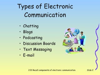 Electronic Communication | PPT | Email | Internet