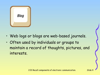 Electronic Communication | PPT | Email | Internet