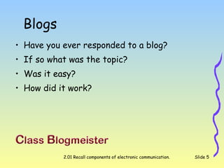 Electronic Communication | PPT | Email | Internet