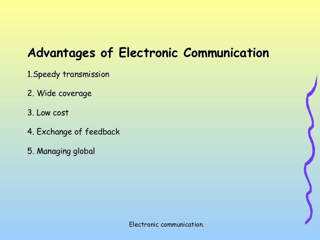 Electronic communication