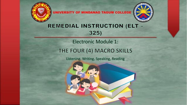 The FOUR(4) Macro Skills | PPTX | Homework and Study | Education