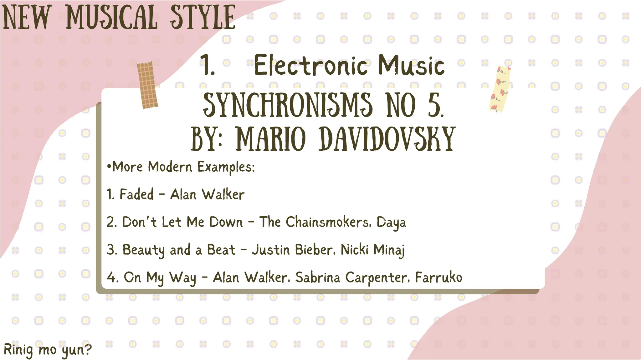 Electronic Music and Chance Music (MAPEH 10) | PDF | World ...