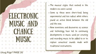 Electronic Music and Chance Music (MAPEH 10) | PDF