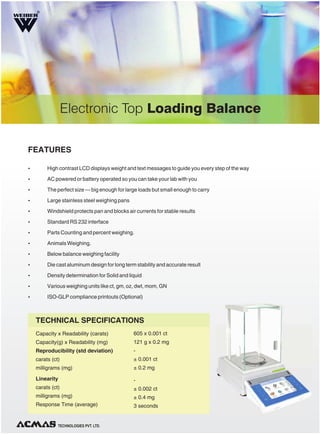 Electronic top-loading-balance | PDF