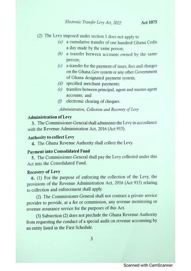 Electronic Transfer Levy Act 1075 | PDF