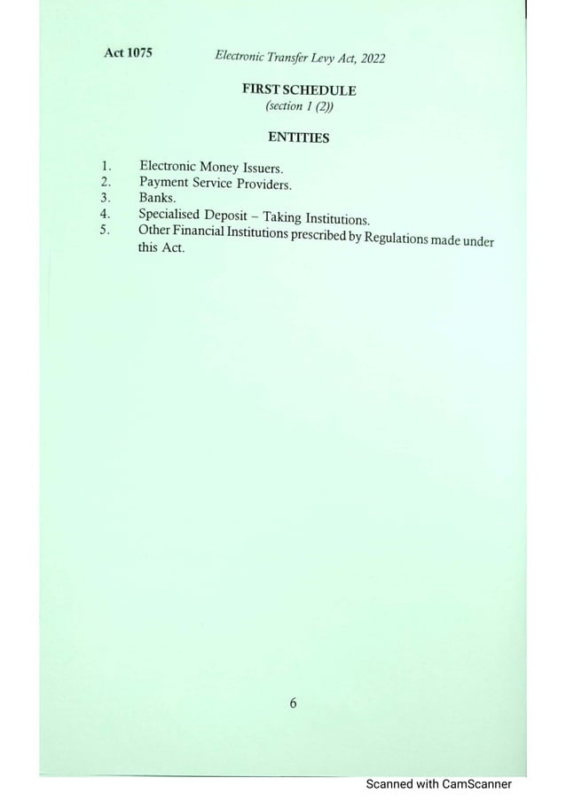 Electronic Transfer Levy Act 1075 | PDF