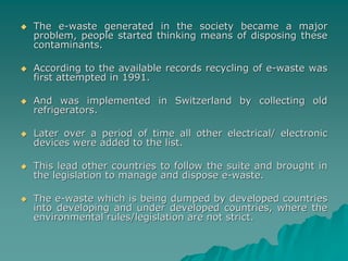 Electronic waste | PPT