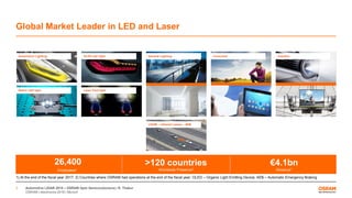 Automotive LIDAR - OSRAM Presentation at Electronica 2018 | PDF